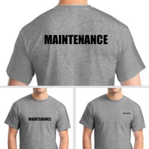Maintenance Work Uniforms: Personalized Maintenance Crew Work