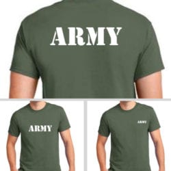 Screen Printed Army Tee Shirts